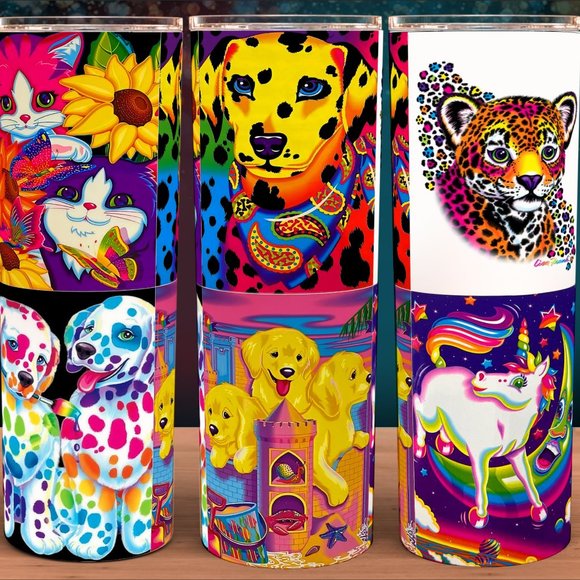Handmade | Dining | Lisa Frank Collage 9s Cup Tumbler 20oz | Poshmark